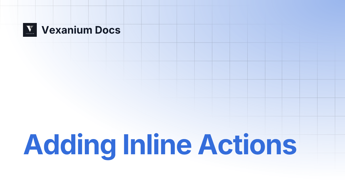 Adding Inline Actions | Vexanium Docs