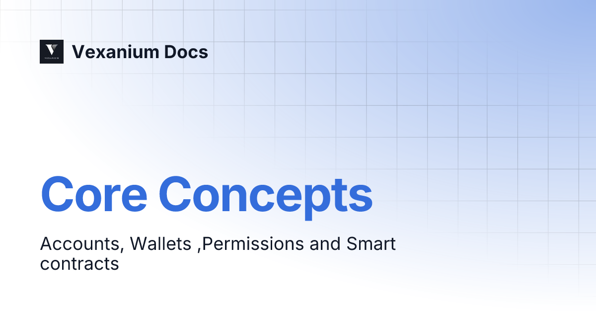 Core Concepts | Vexanium Docs